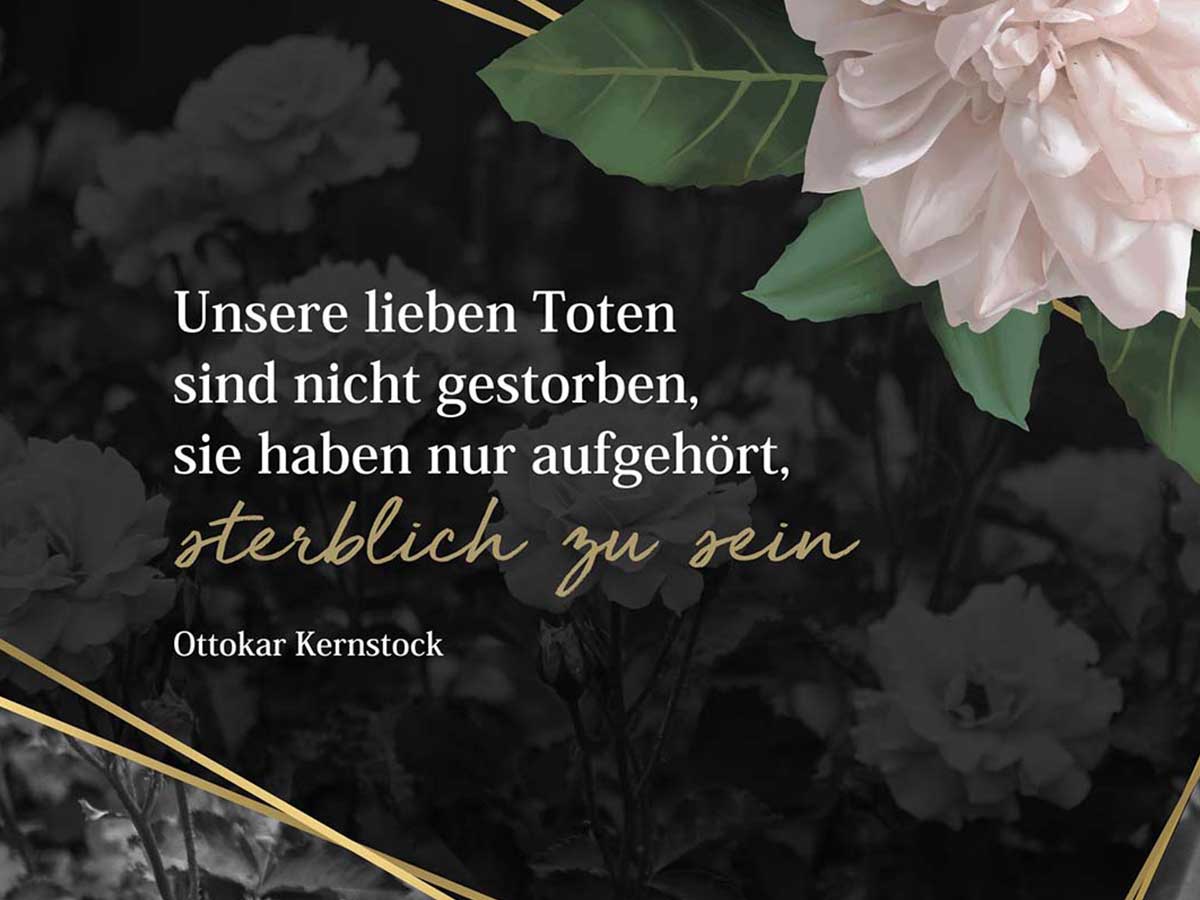 Trauerbilder & Sterbebilder kostenlos herunterladen/gestalten